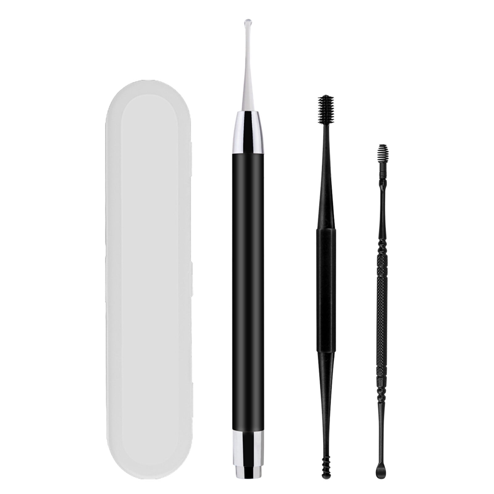 3PCS Ear Wax Removal Tools with Light & Storage Case Portable Ear Spoon ...