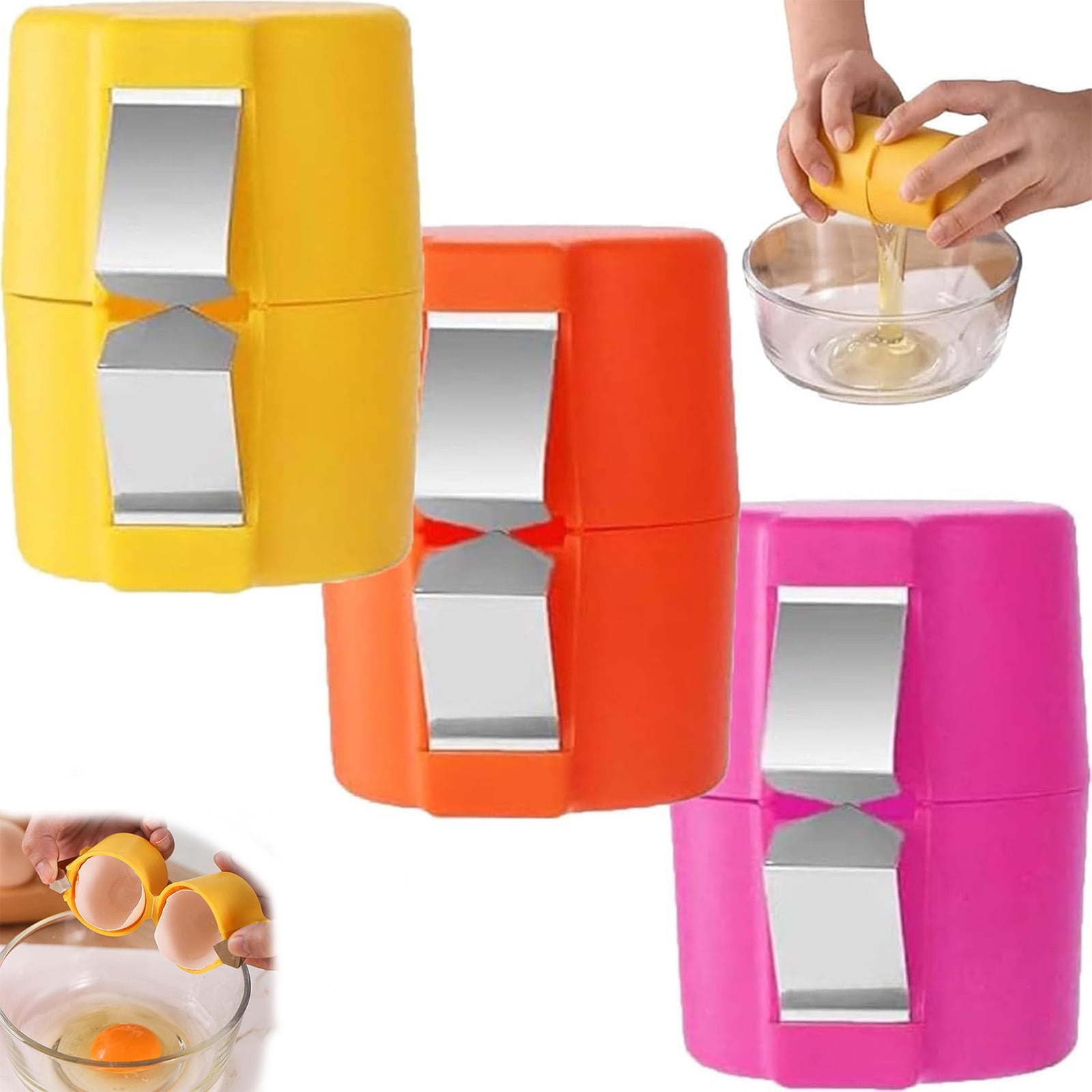 3PCS Egg Shell Opener Egg Separator for Raw Eggs-2024 Upgraded ...