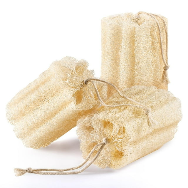 3PCS Egyptian Natural Loofah Exfoliating Body Scrubber, Natural Real ...
