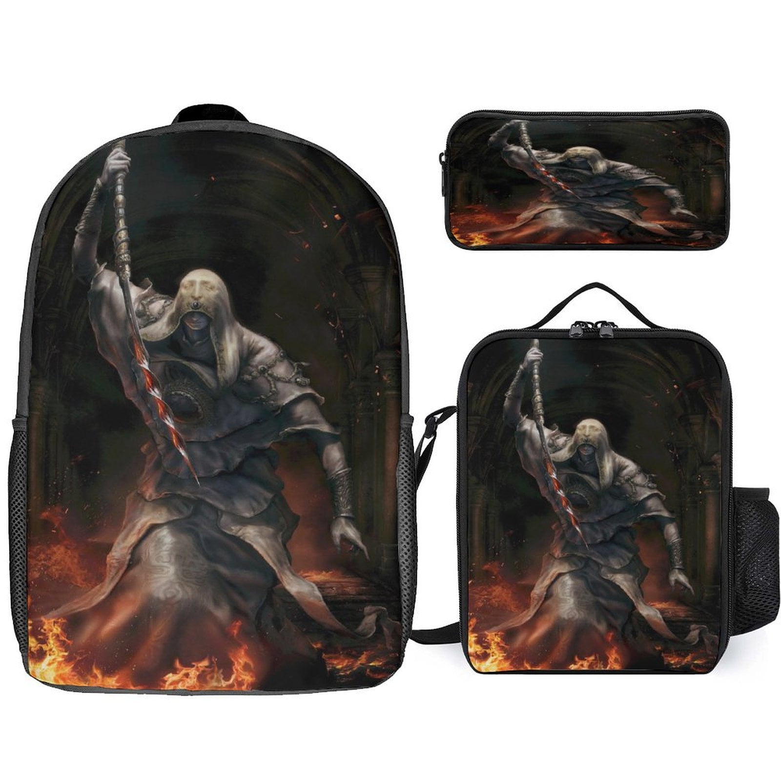 3PCS Elden Ring Backpack Set Backpack with Lunch Bag Pen Bag Bookbag ...