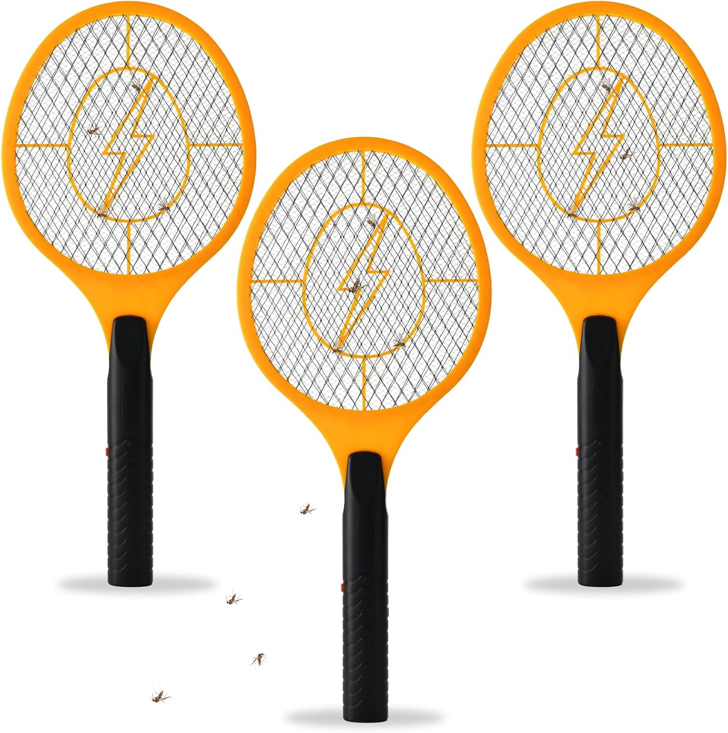 3PCS Electric Fly Swatter Racket for Indoor 47.5x19.5CM – Fly Electric Bug Zapper Racket for ...