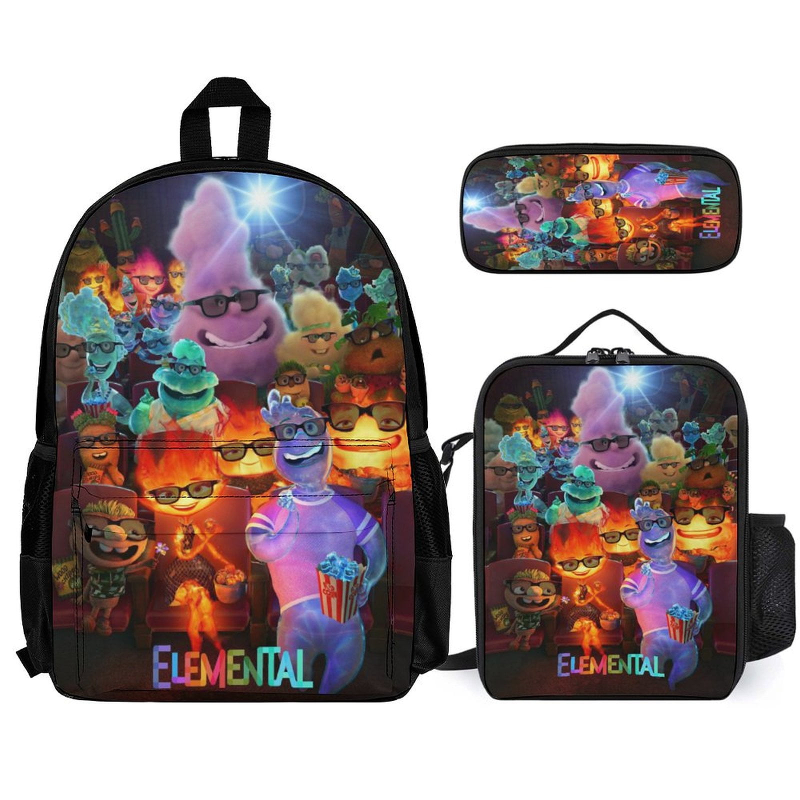 3PCS Elemen-ta Backpacks Set Backpack with Lunch Box Pencil Case ...