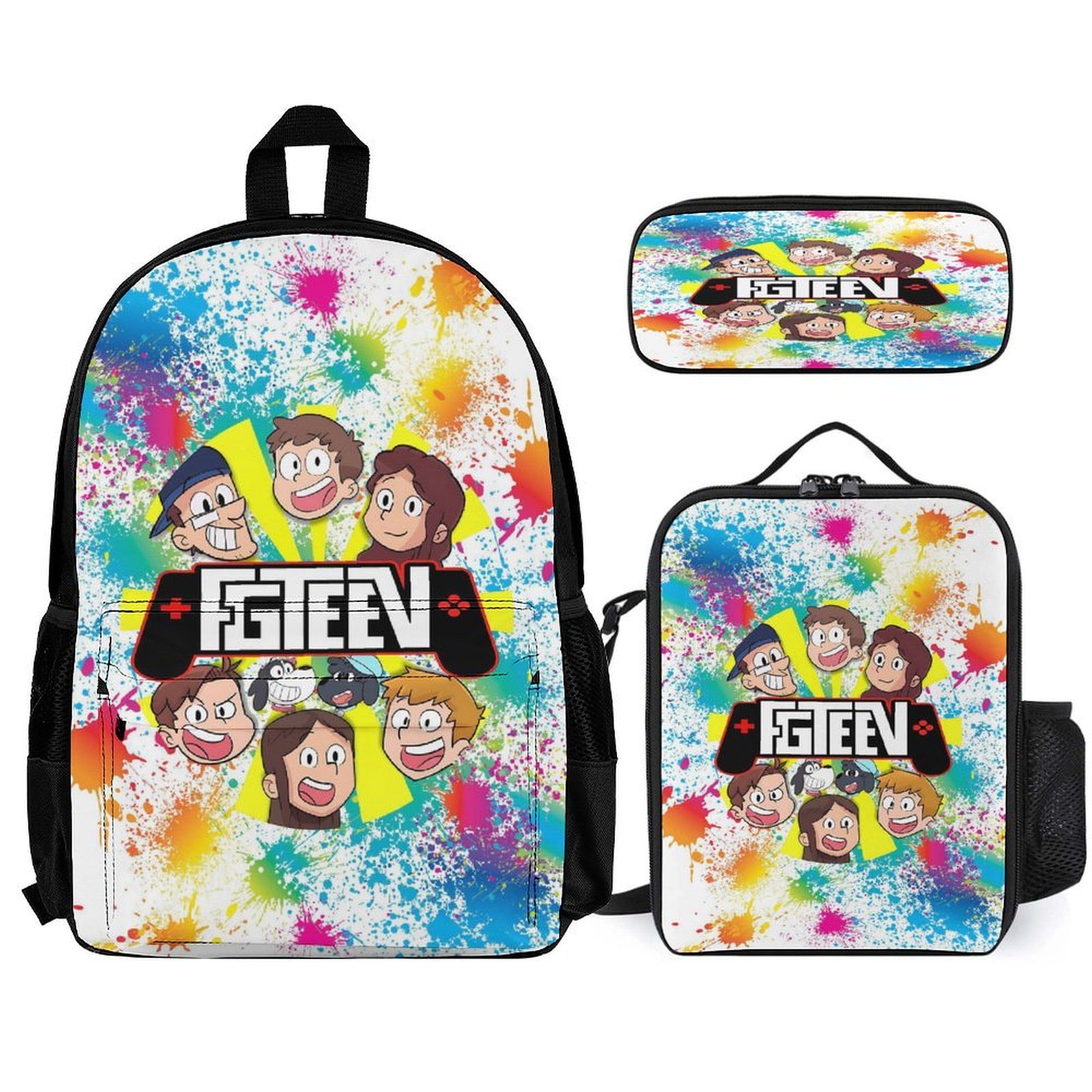 3PCS FGTee-V Backpack Set with Front Pocket Large Capacity Bookpacks ...