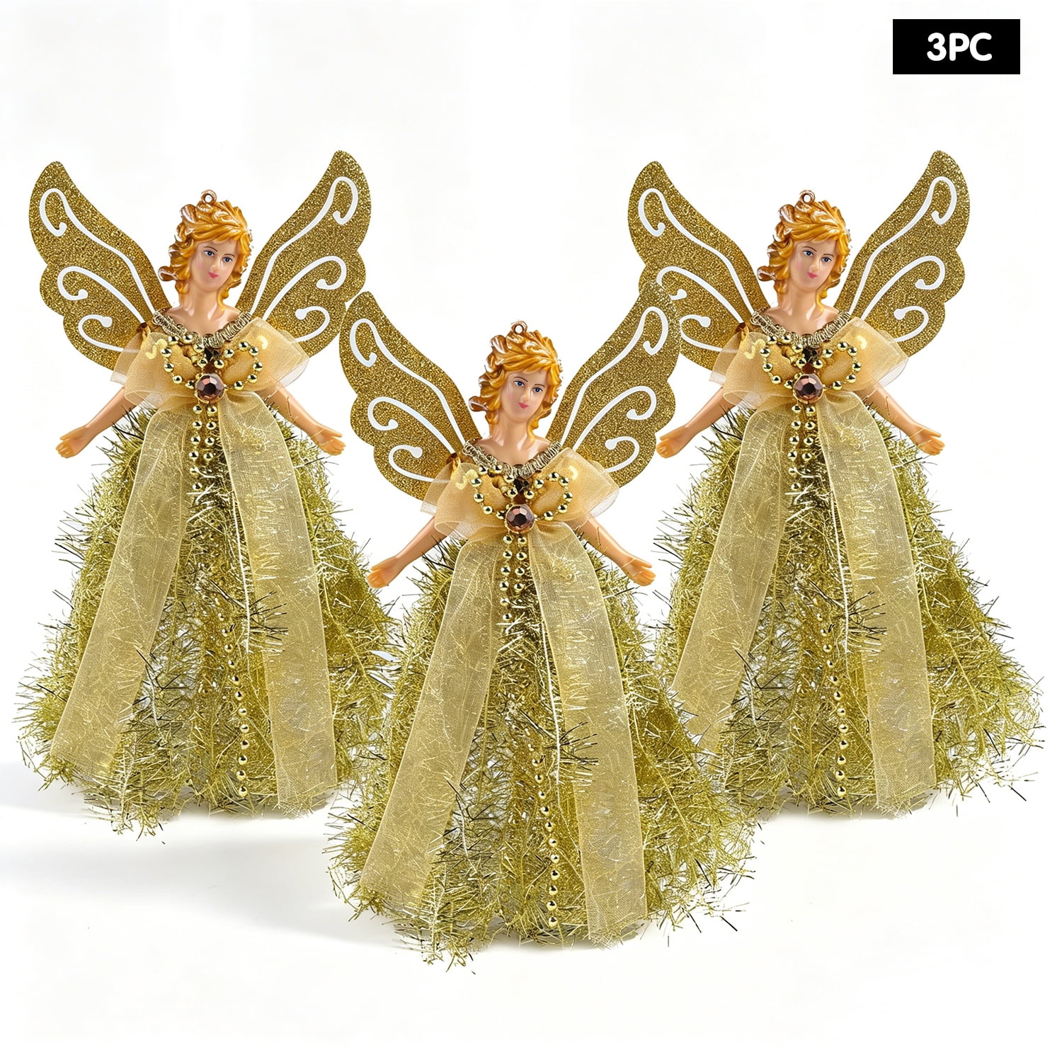 3PCS Fairy Tree Topper Pendant, Top Angel Statue Tree, Fairy Tree ...