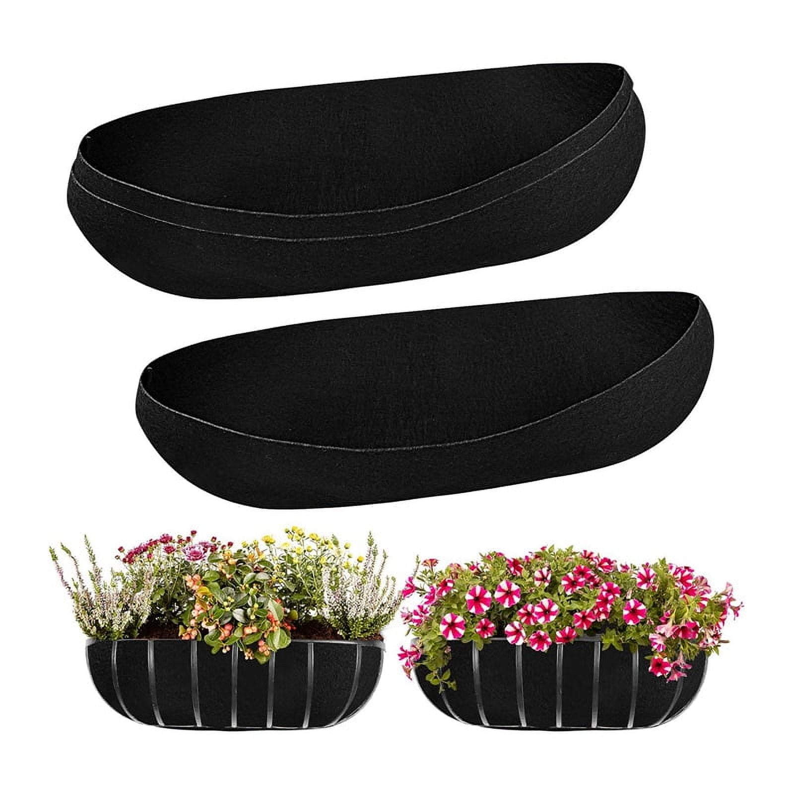 3PCS Felt Trough Planter Liners 30 Inch Fabric Window Box Liners ...