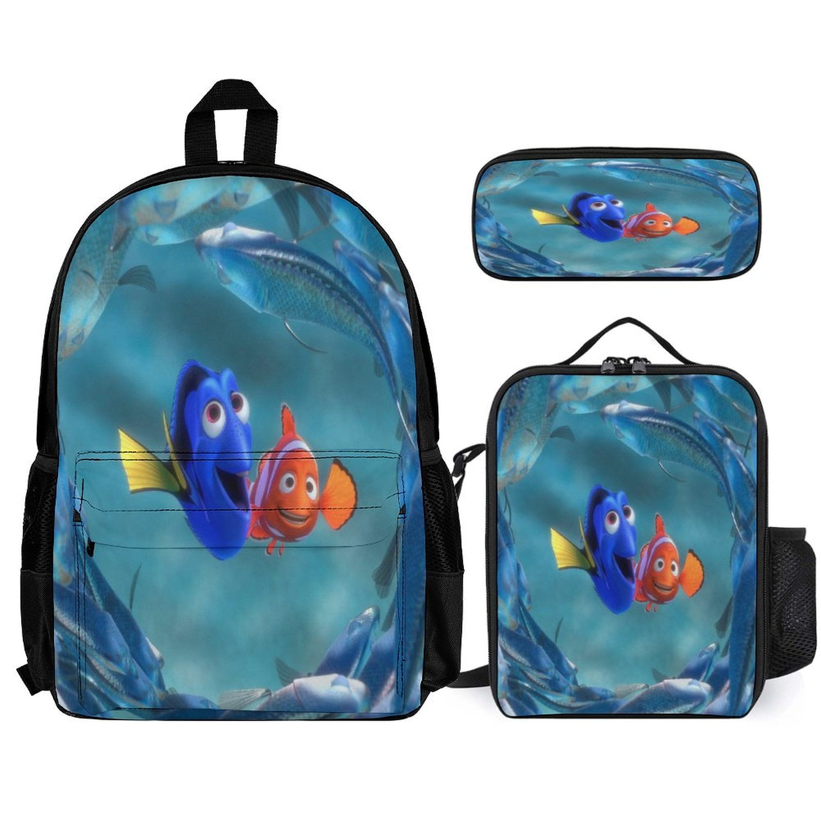 3PCS Finding Nem0 Backpacks Set Backpack with Lunch Box Pencil Case ...