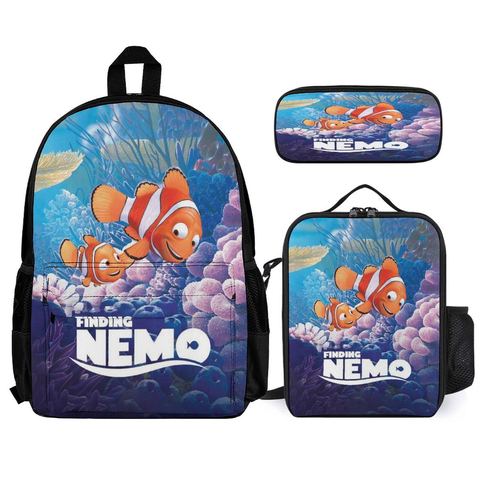 3PCS Finding Nem0 Backpacks Set Backpack with Lunch Box Pencil Case ...