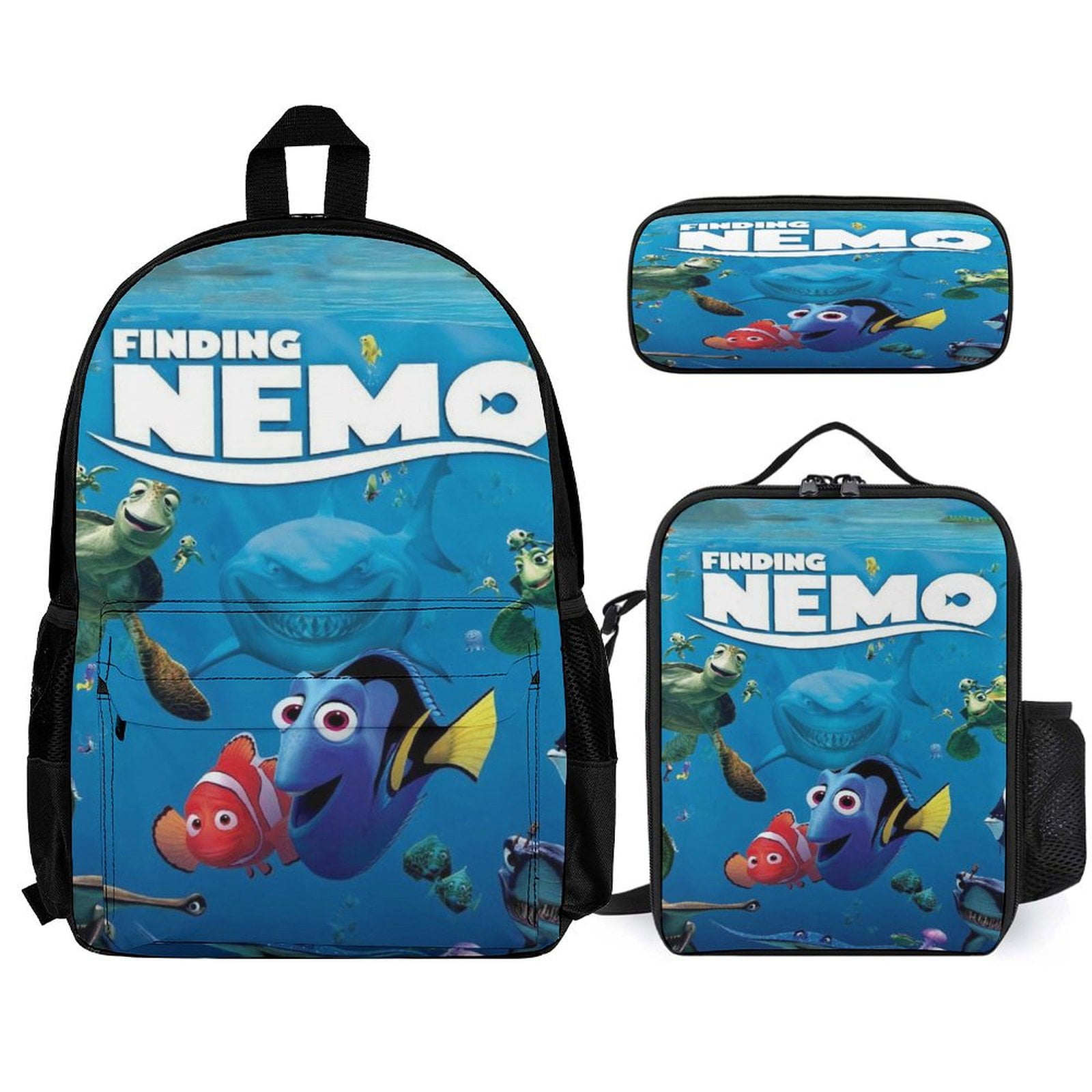 3PCS Finding Nem0 Backpacks Set Backpack with Lunch Box Pencil Case ...