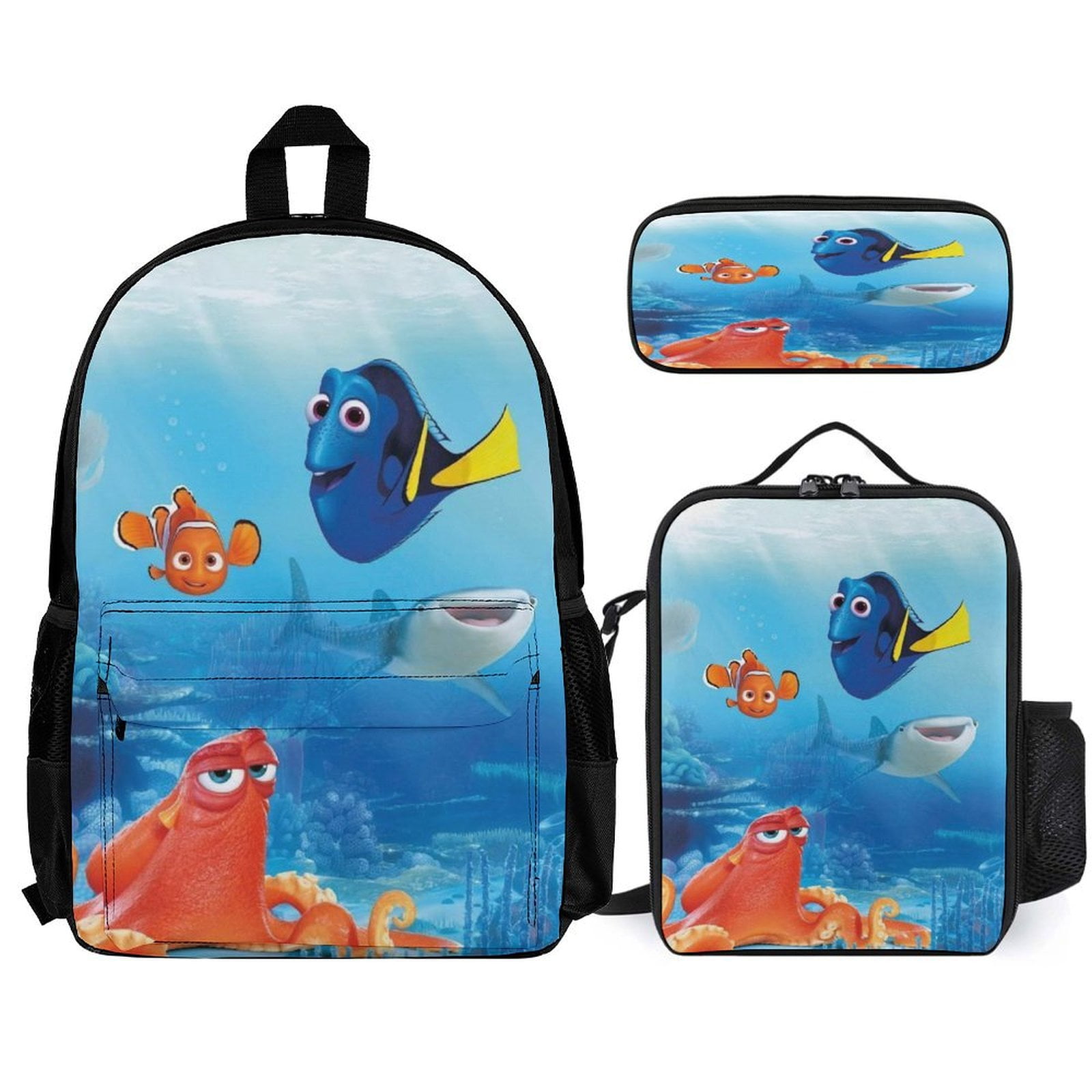 3PCS Finding Nem0 Backpacks Set Backpack with Lunch Box Pencil Case ...