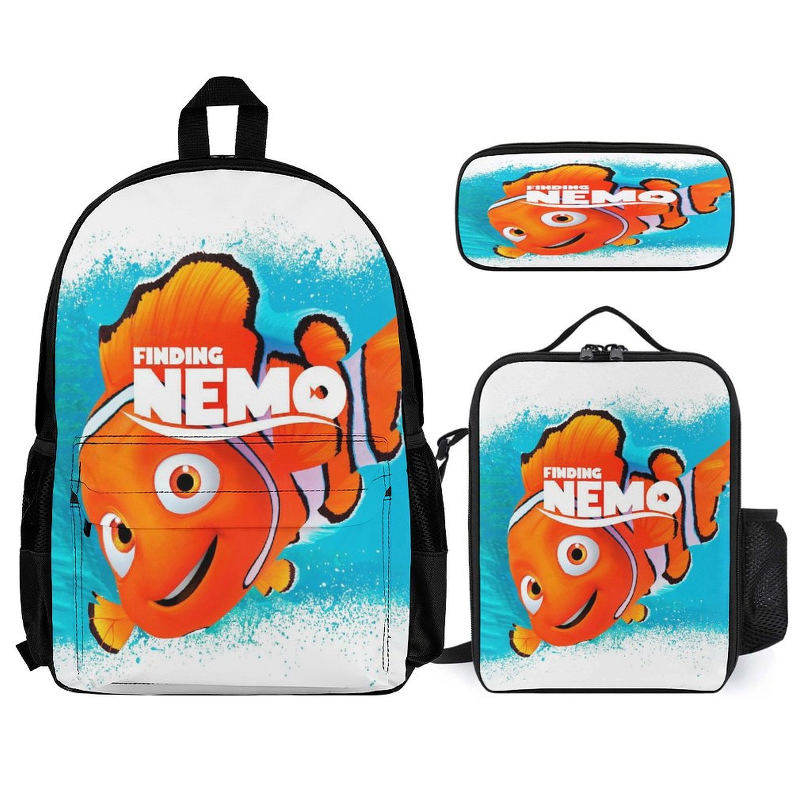 3PCS Finding Nem0 Backpacks Set Backpack with Lunch Box Pencil Case ...