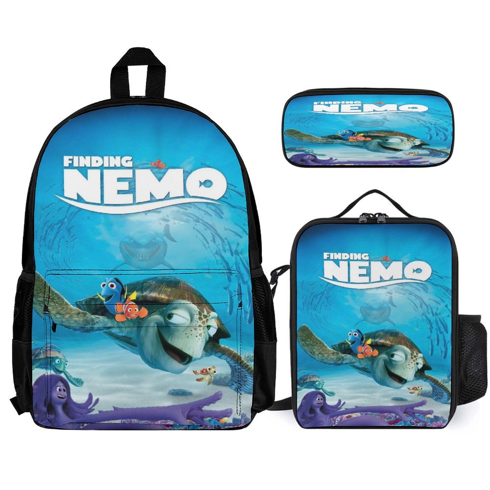 3PCS Finding Nem0 Backpacks Set Backpack with Lunch Box Pencil Case ...
