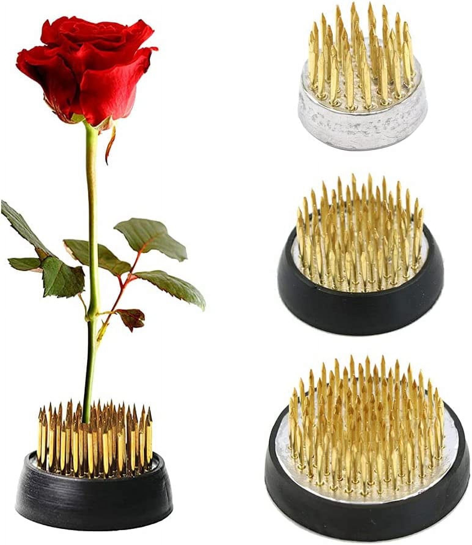 3PCS Flower Frog Holder/Round Flower Fixed Tools with Brass Needle,3 ...