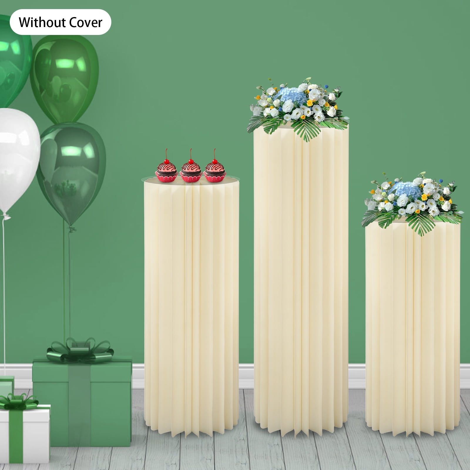 3PCS Foldable Paper Display Columnsfor Wedding Birthday Party Event ...