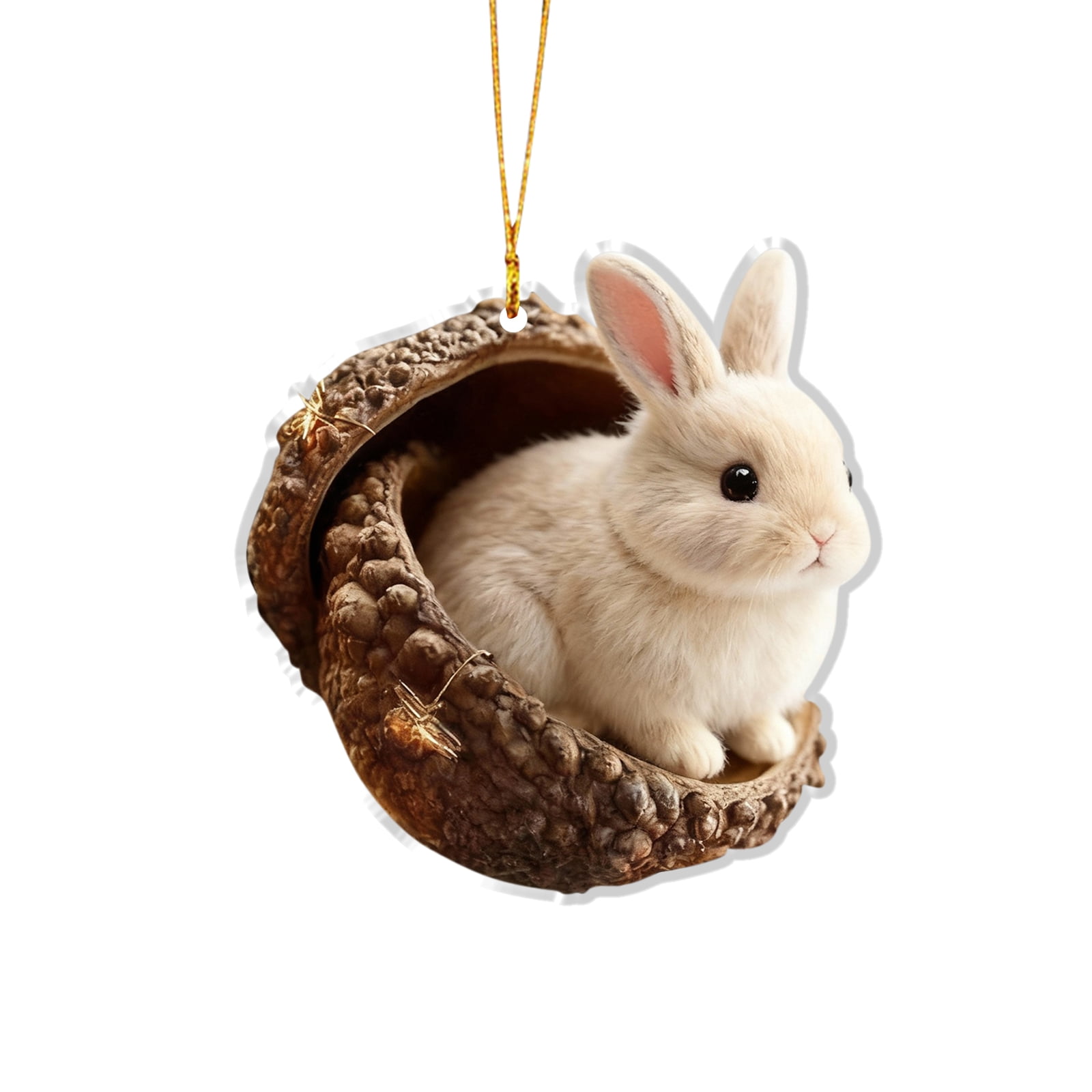3PCS Forest Animal Acorn Ornaments,Cozy Forest Animal in Pine Cone ...