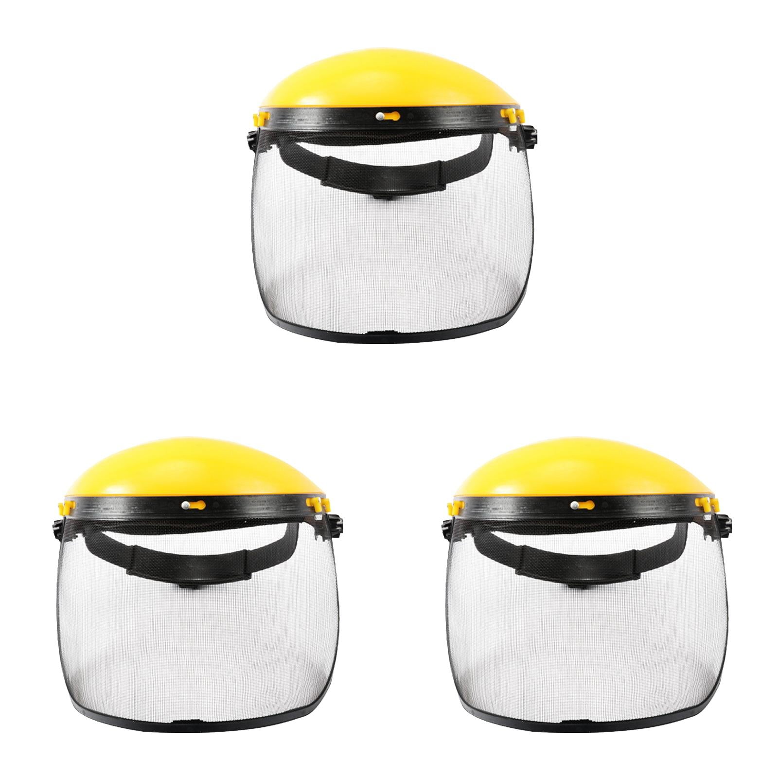 3PCS Forestry Helmet with Mesh Face Shield - Chainsaw Protective Hard ...