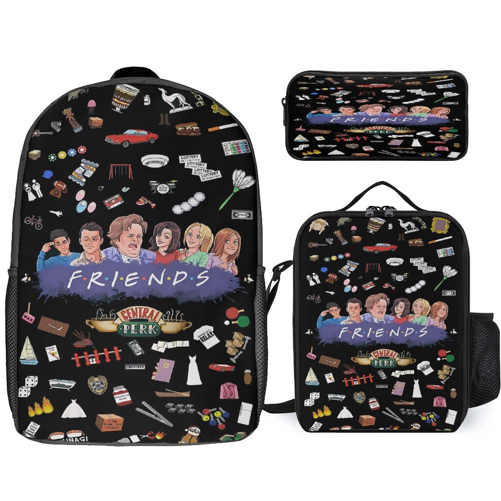 3PCS Friend TV Show Backpack Set Large Capacity Bookpacks With Lunch ...