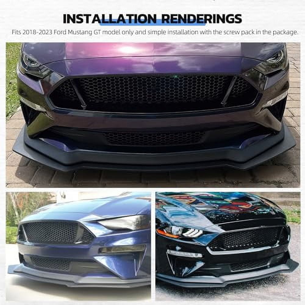 3PCS Front Bumper Lip Chin Spoiler Splitter Diffuser Guard Wing ...