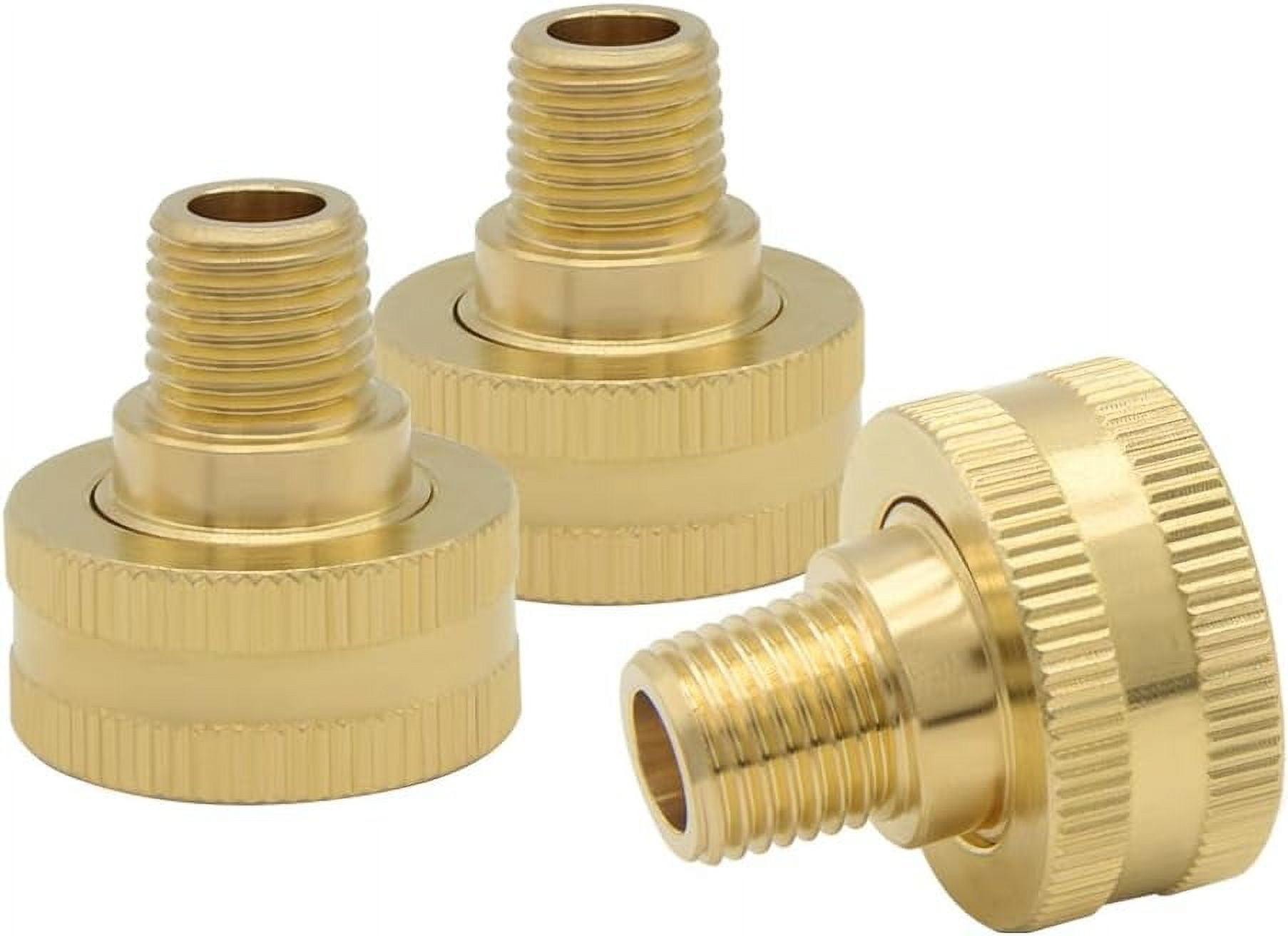 3PCS Garden Hose Adapter 3/4" GHT Female x 1/4" NPT Male Thread Brass ...