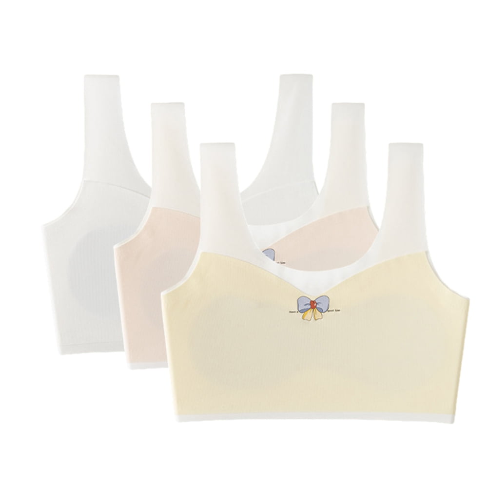 3PCS Girls Soft Training Bras Seamless First Bra Girls Sports Bras Teens Adult Girl Training ...