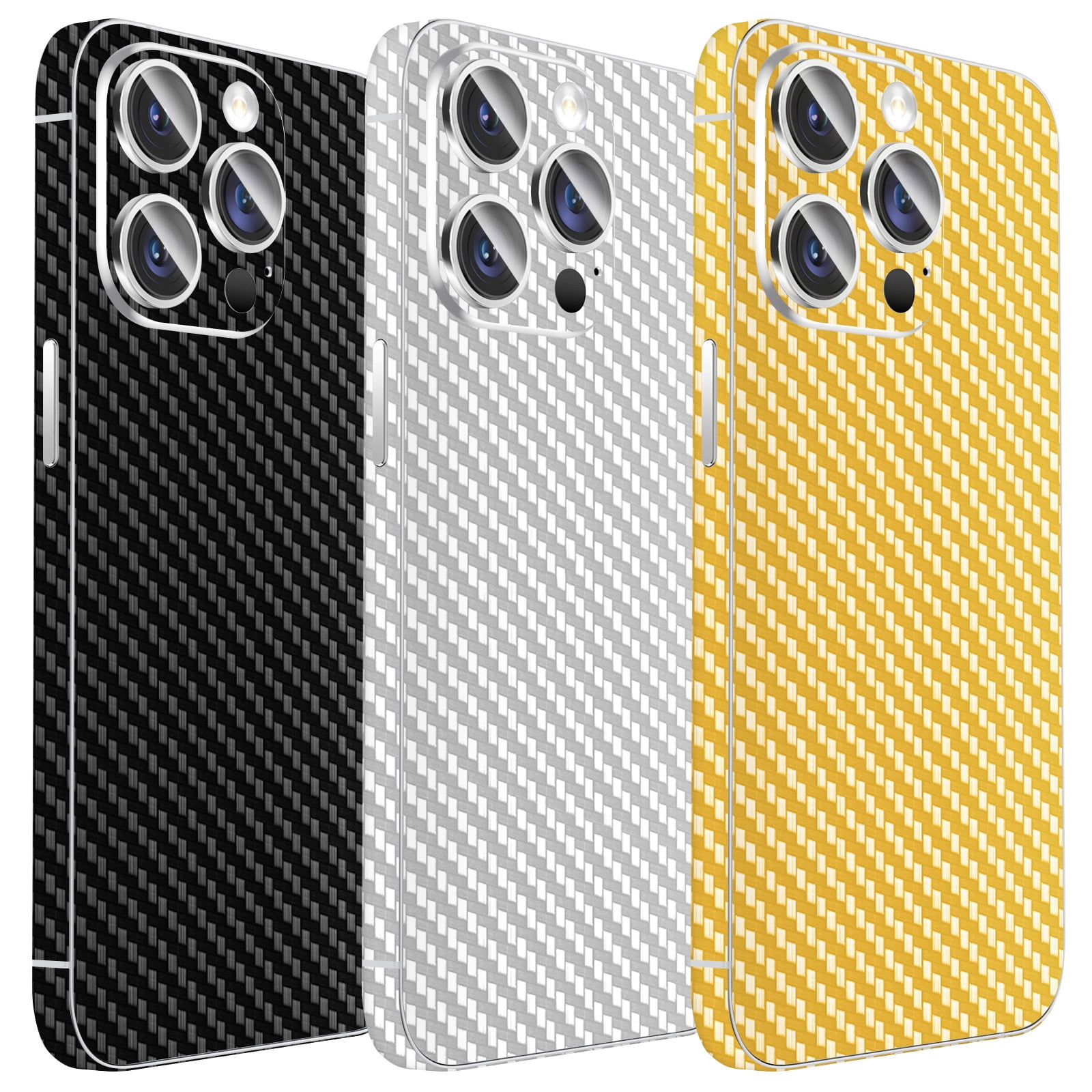 3PCS Glitter Skin Protector Compatible for iPhone 13 Pro Max, LucBuy ...