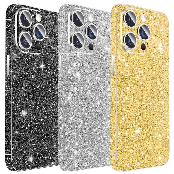 3PCS Glitter Skin Protector Compatible for iPhone 16, LucBuy Luxury ...