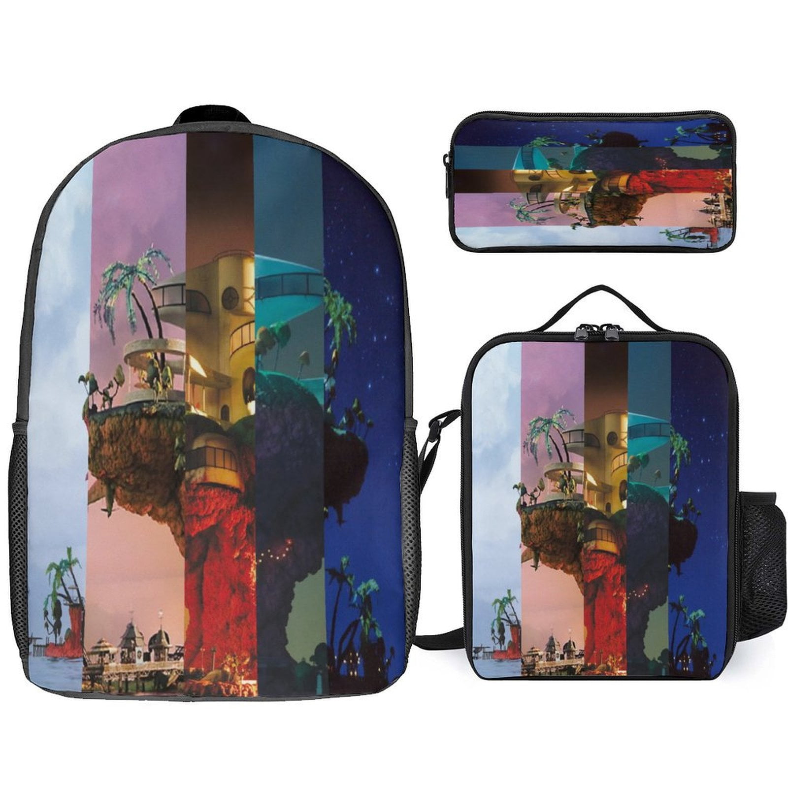 3PCS Gorill-,A2 Backpack Set Large Capacity Bookpacks With Lunch Box ...