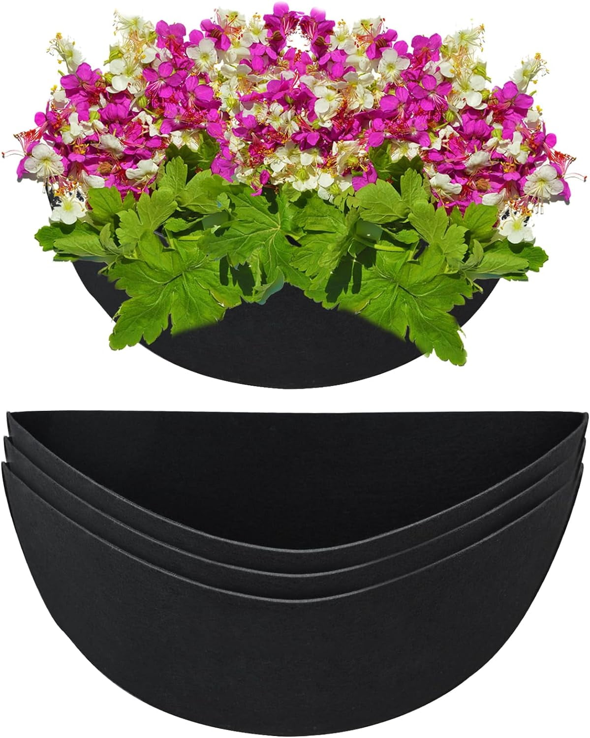 3PCS Half Round Planter Liners Fabric Plant Liners Half Circle Flower ...