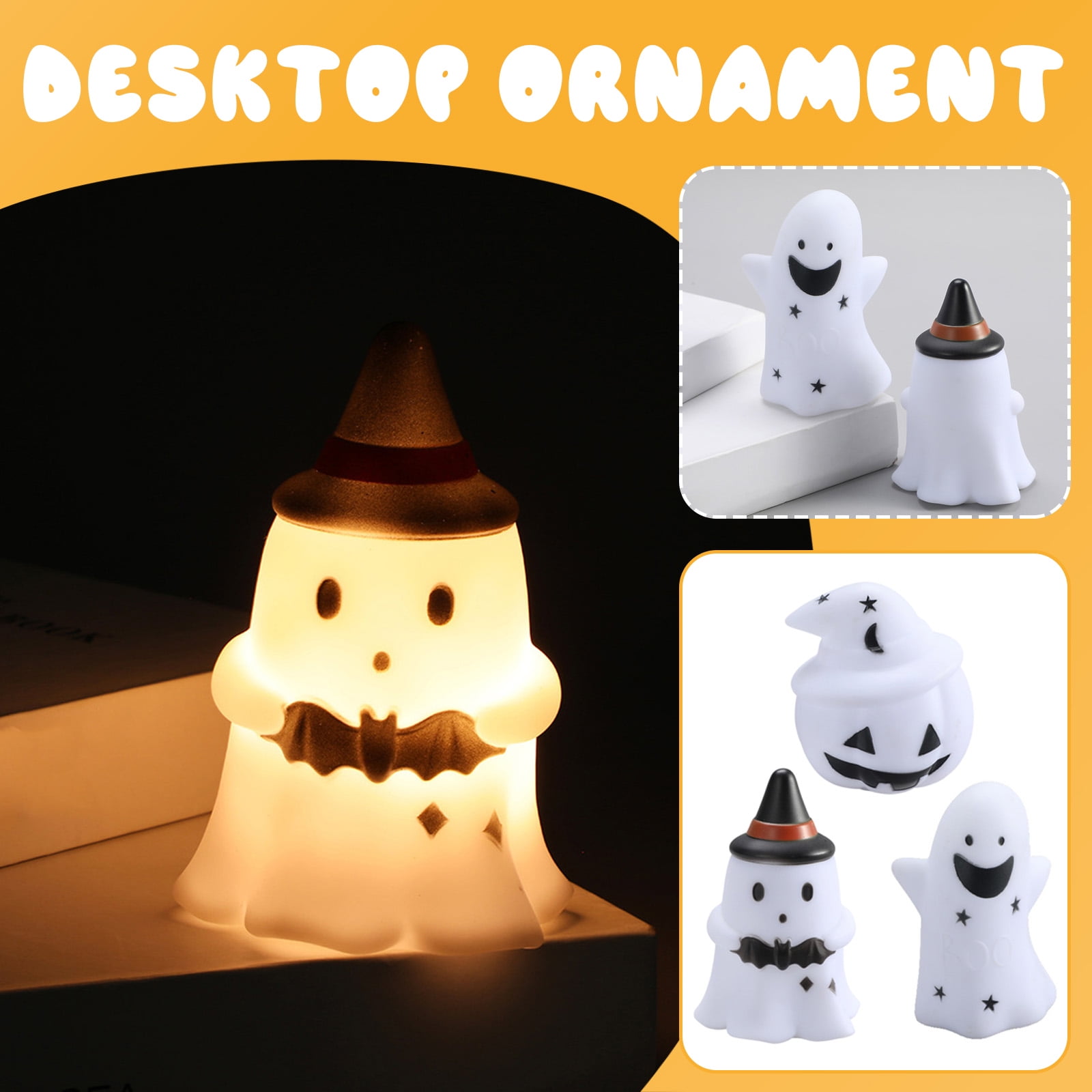 3PCS Halloween Night Lights Halloween Ghost Decorations Halloween Ghost ...