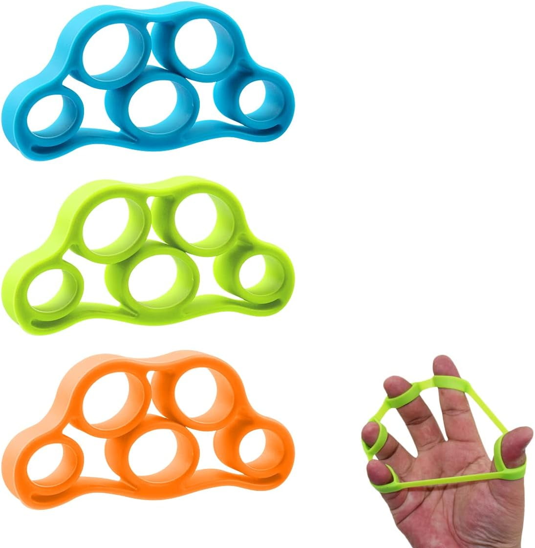3PCS Hand Strengthener Hand Grip Strengthener Finger Exerciser ...