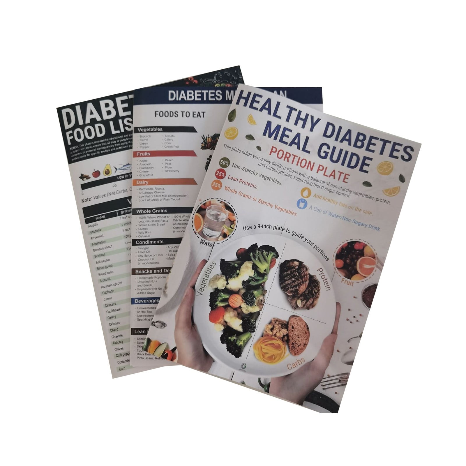 3PCS Health Friendly Food List Chart Posters, 3PCS Posters Practical ...