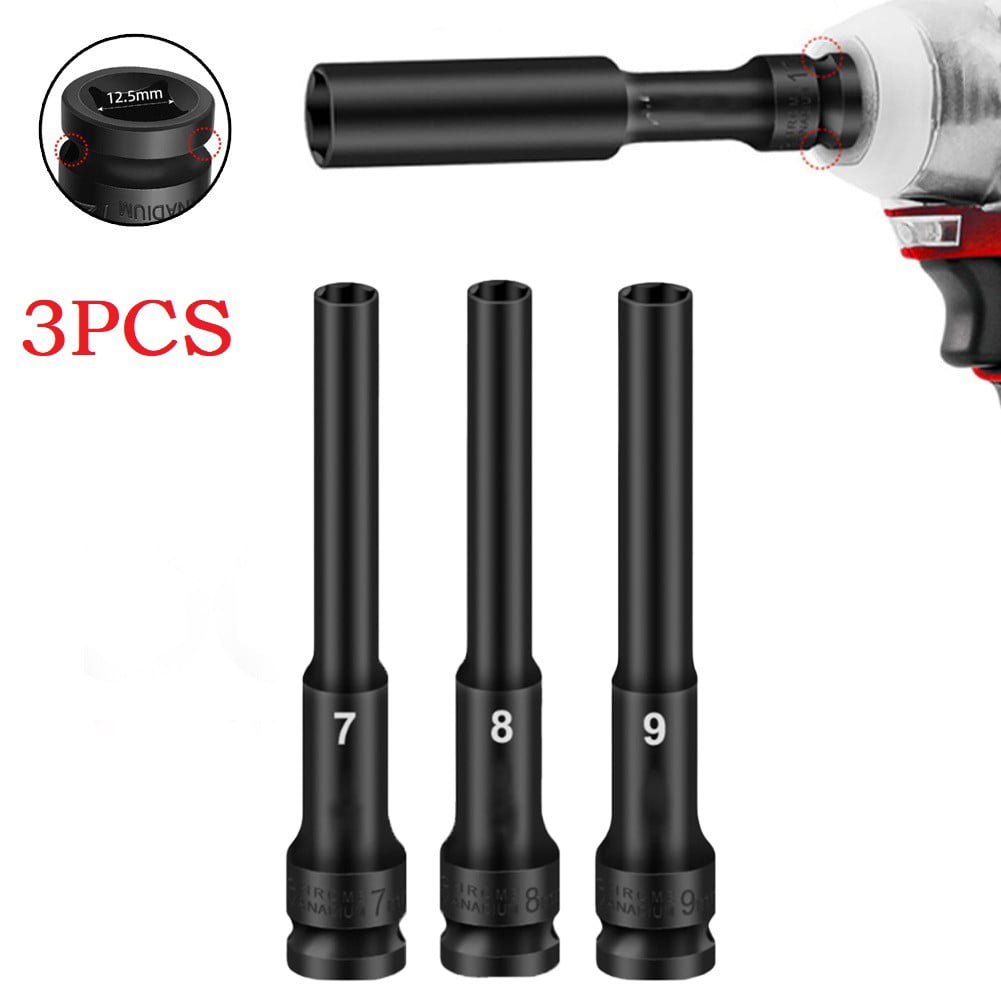 3PCS Hex Socket Head Wrench Adapter Set 7mm 8mm 9mm for Electric ...