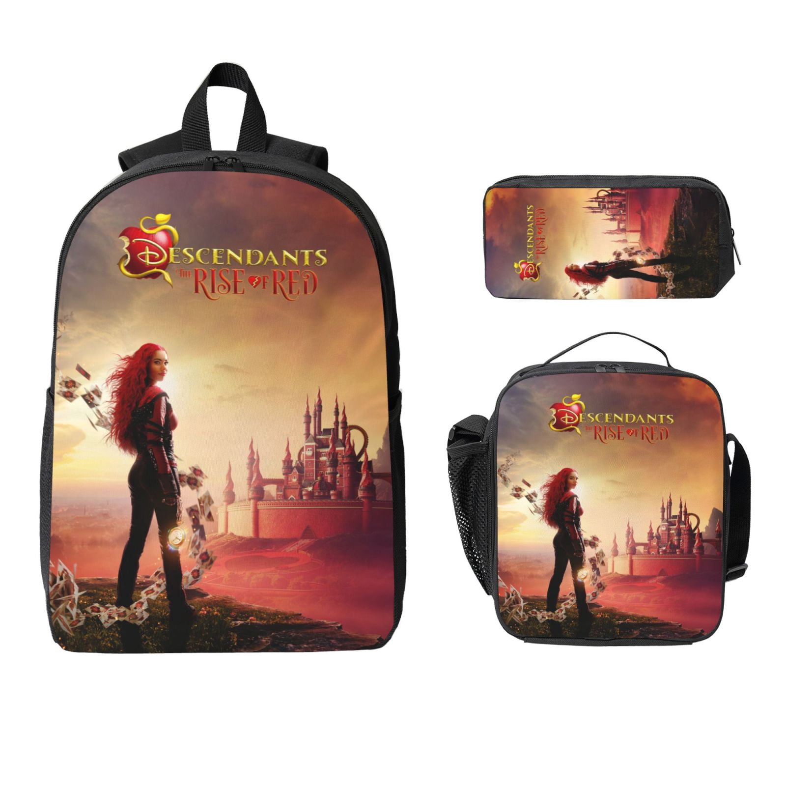 3PCS High Capacity Bookbag Descendants Backpack Set Daypack Outdoor ...