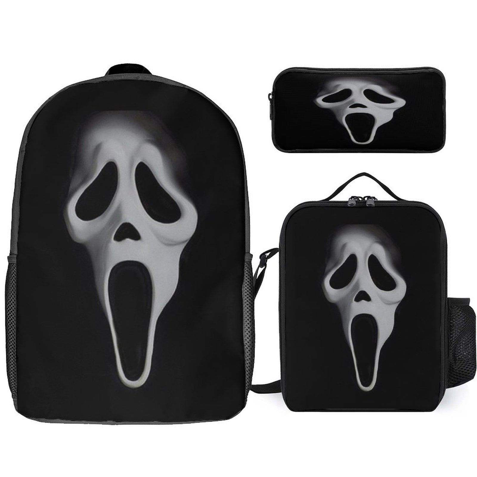 3PCS Horror Movie Scre-am0 Backpack Set Large Capacity Bookpacks With ...