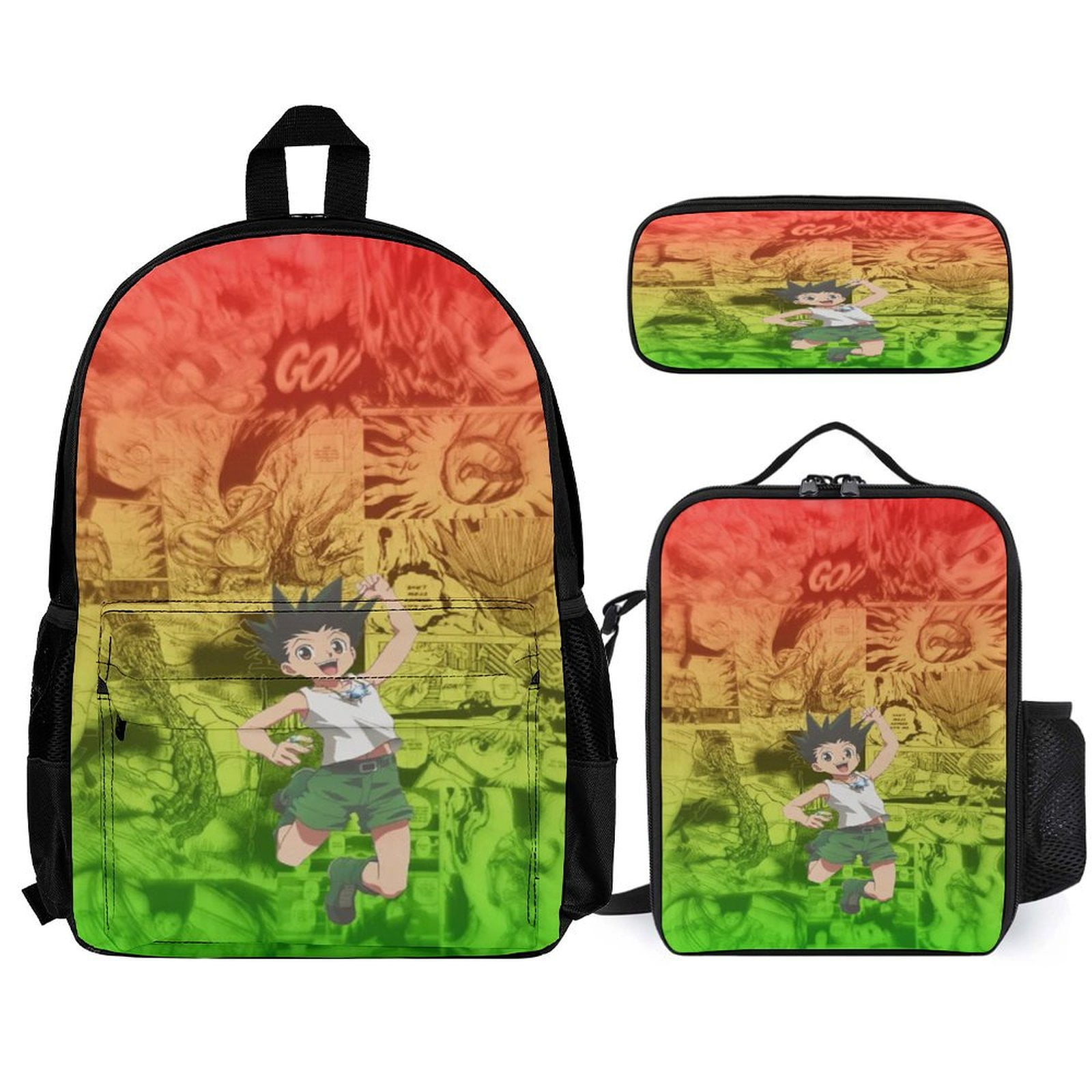 3PCS Hunter X Hunter Gon Freeccss Backpacks Set Backpack with Lunch Box ...
