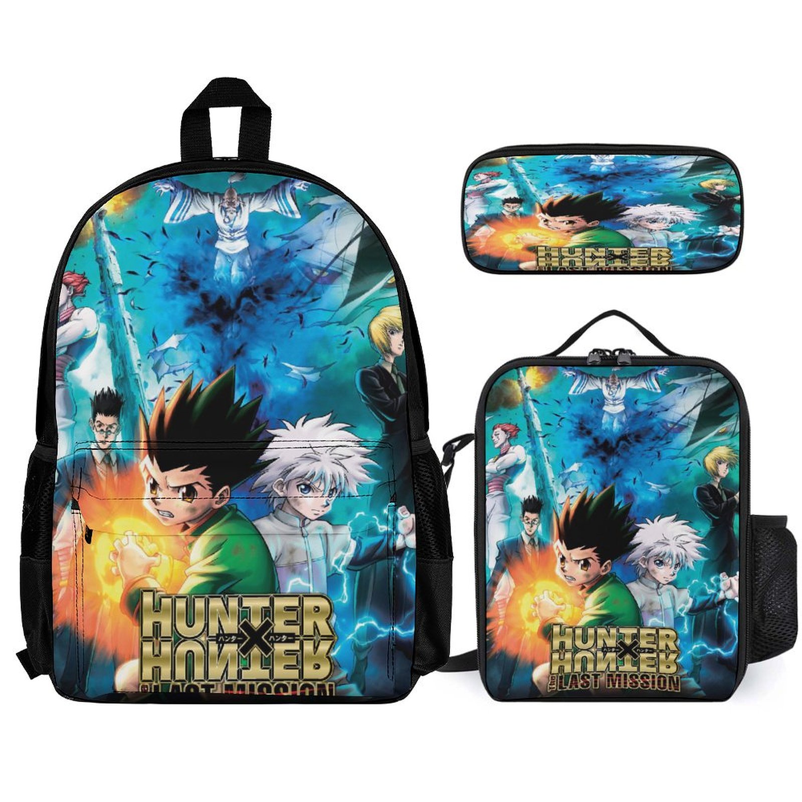 3PCS Hunter X Hunter Gon Killua Backpacks Set Backpack with Lunch Box ...