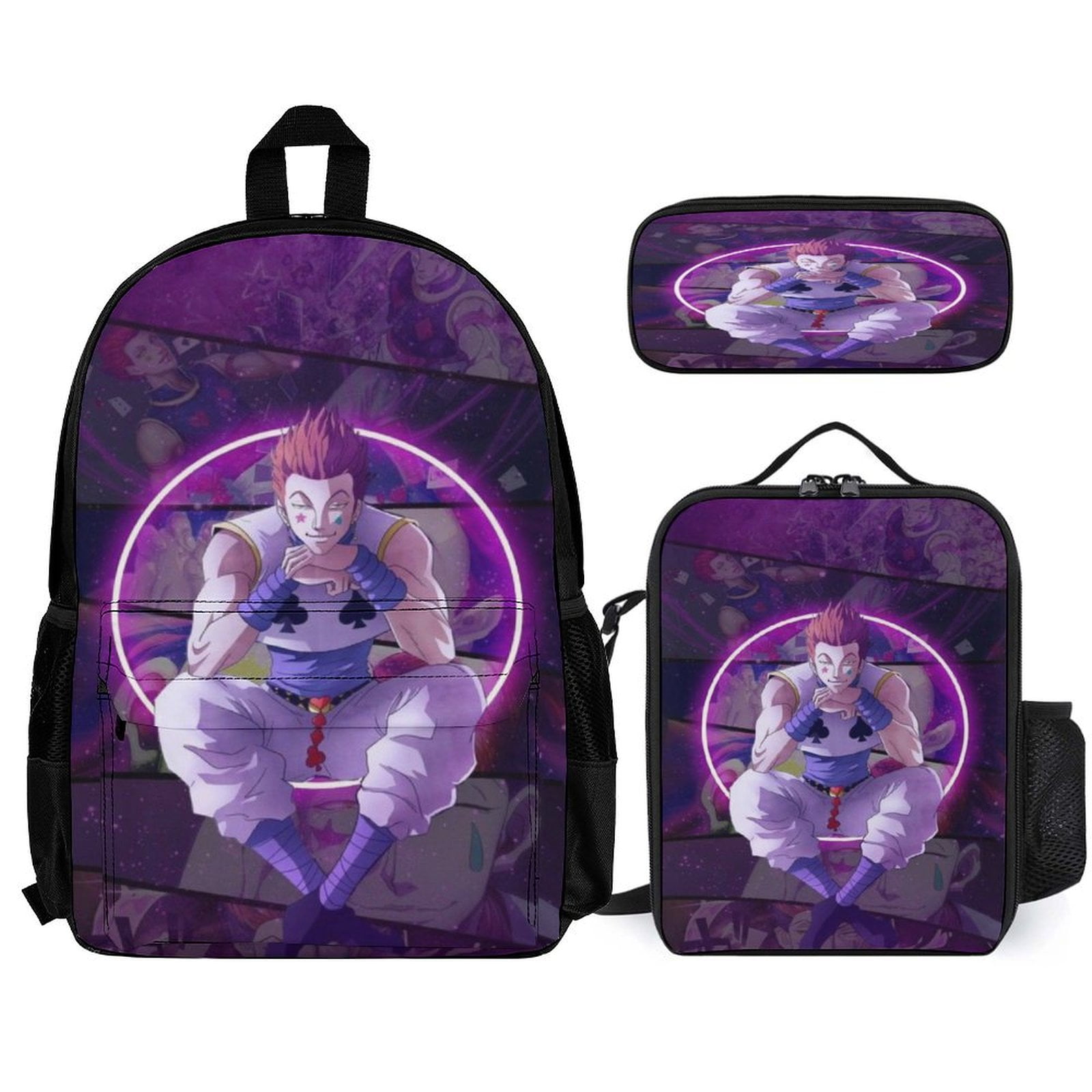3PCS Hunter X Hunter Hisoka Backpacks Set Backpack with Lunch Box ...