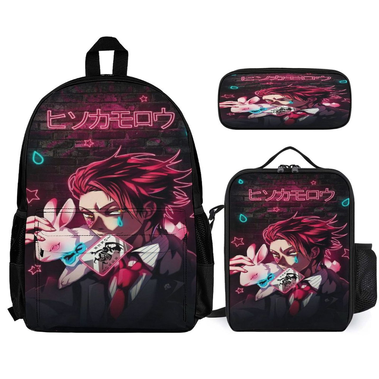 3PCS Hunter X Hunter Hisoka Backpacks Set Backpack with Lunch Box ...