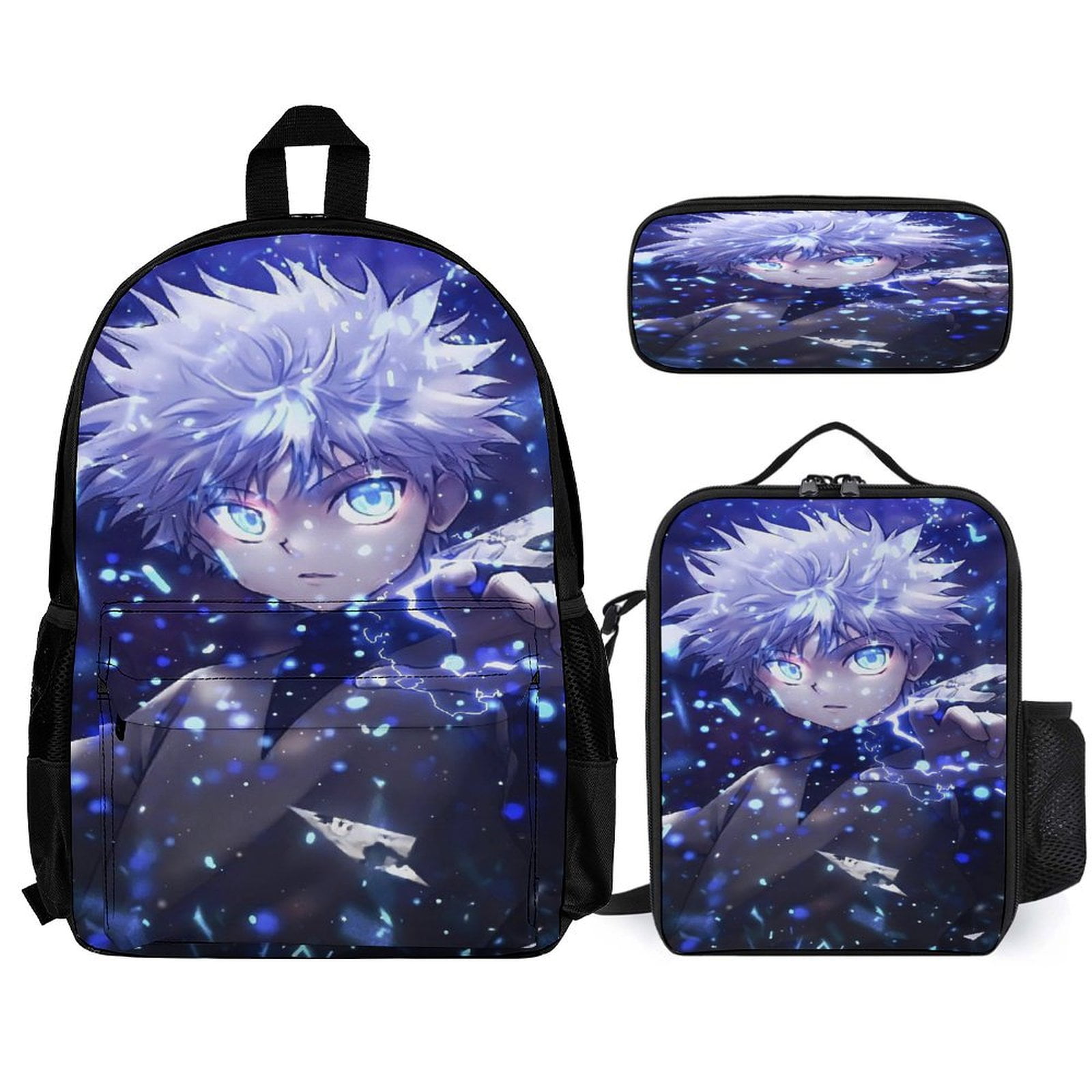 3PCS Hunter X Hunter Killua Lightning Backpacks Set Backpack with Lunch ...