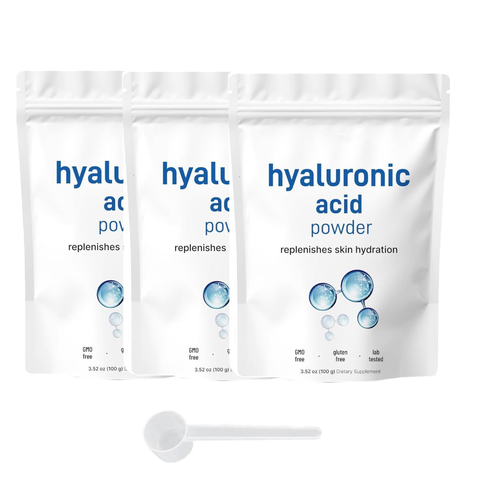 3PCS Hyaluronic Acid Serum Powder for Face Wrinkle Support - With Scoop ...