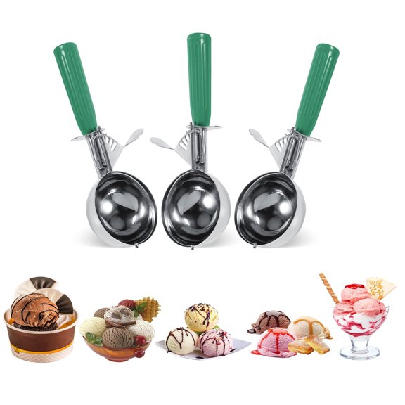 Mosiee Large Ice Cream Scoop Effortless Operation Large Scoop Size ...