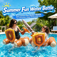 3PCS Inflatable Pool Joust Game Set Wood Grain Bumper Float Set with ...
