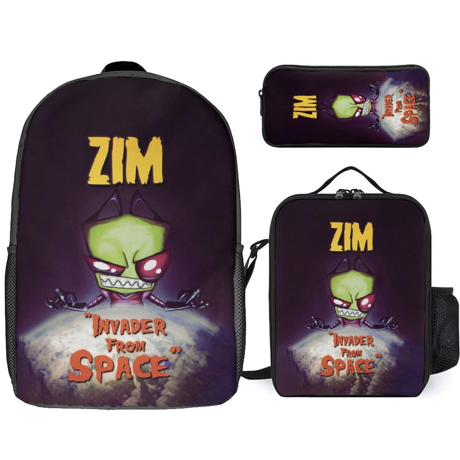 3PCS Inva-der Monster Z1m Gir Backpack Set Large Capacity Bookpacks ...