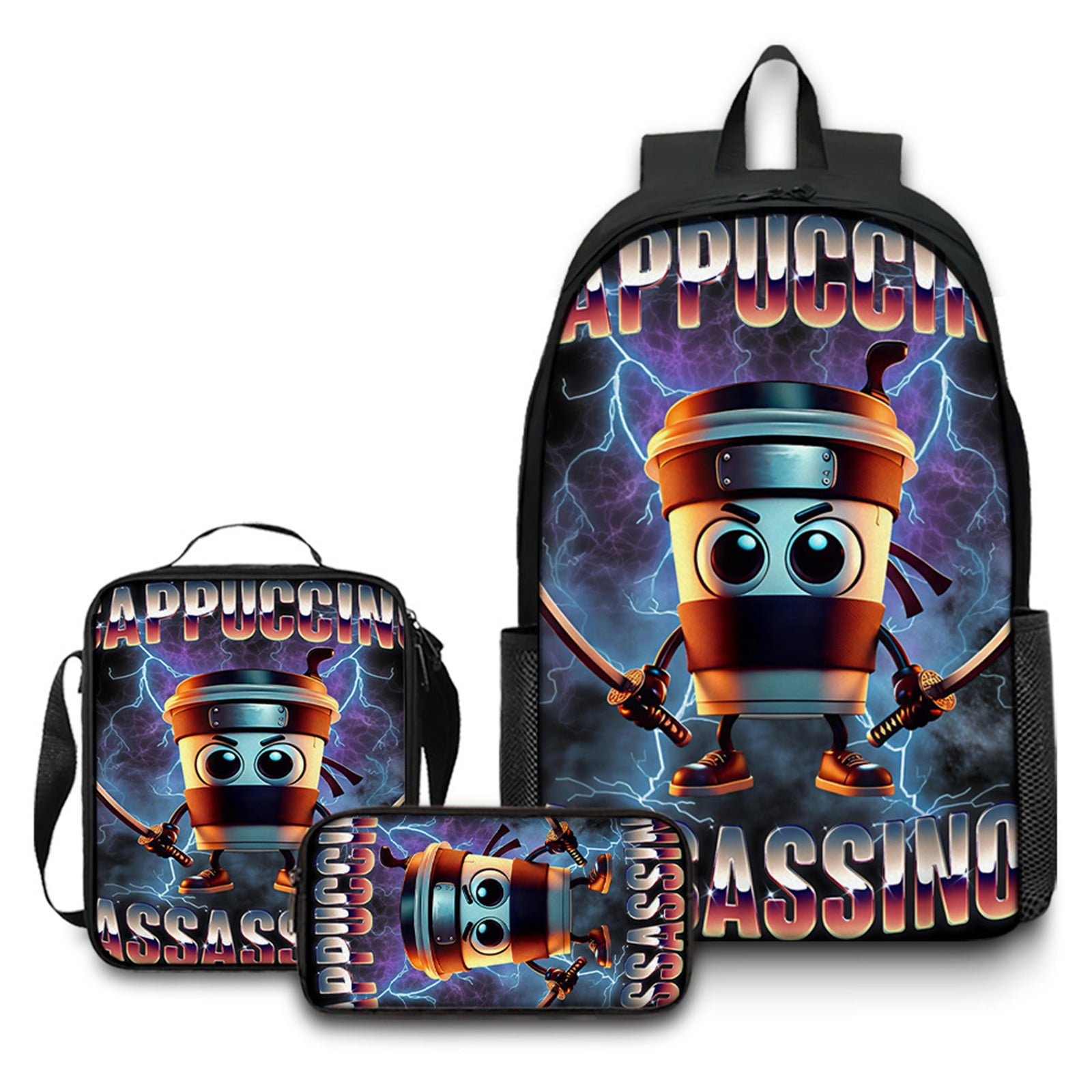 3PCS Italian Brainrot Backpack, 3D Digital Printing Backpack, Back to ...