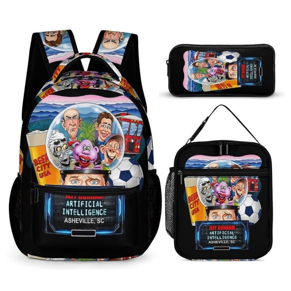 3PCS Jeff Retro Dun-haw Backpac Set Durable Backpac with Lunch Bag ...