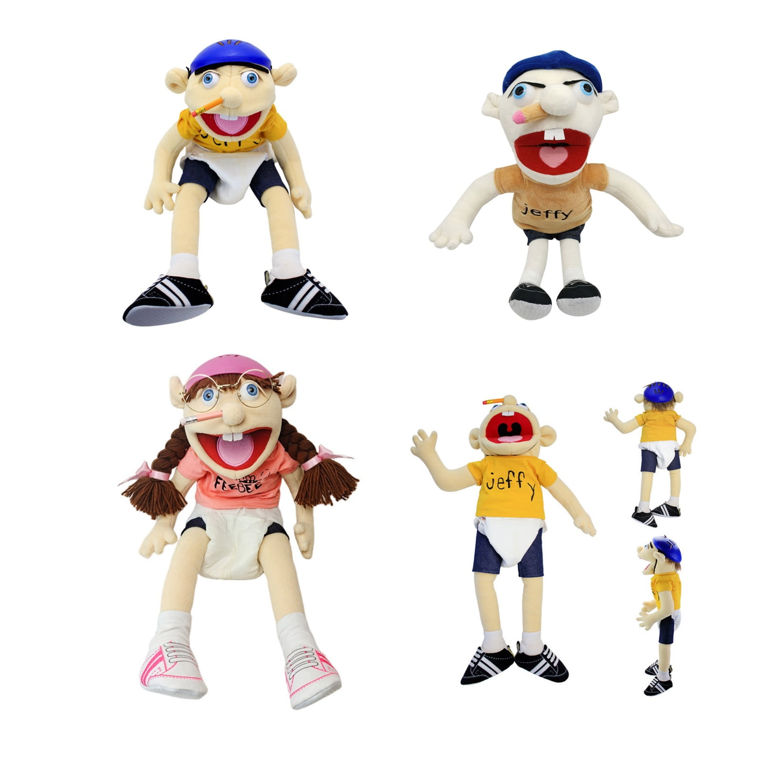 3PCS Jeffy Hand Puppet - Jeffy Plush Toy Cosplay Cuddly Soft Plush ...