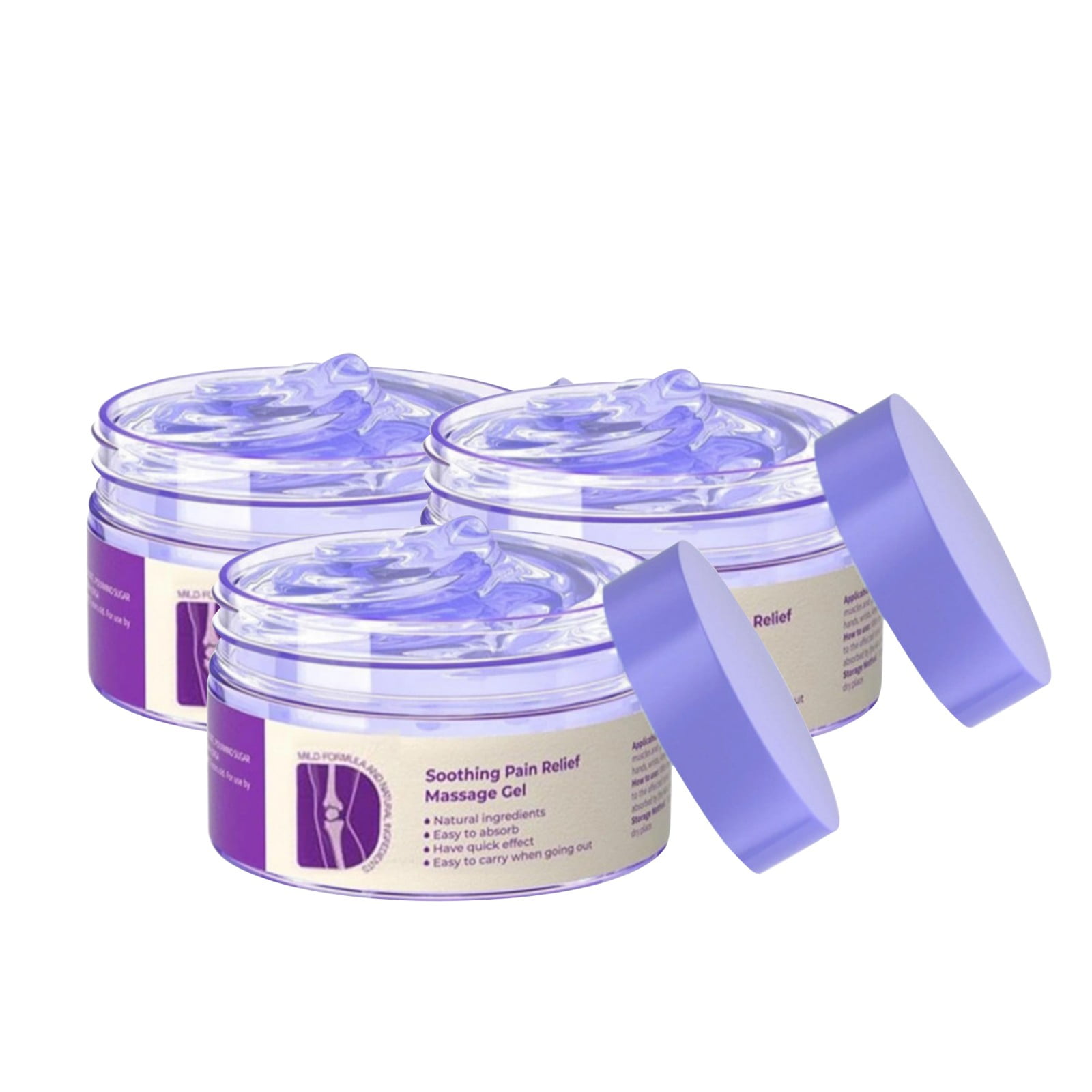 (3PCS)Joint Pain Gel Purple Gel,Knees,Lumbar,Neck,Hands,and Feet,for ...