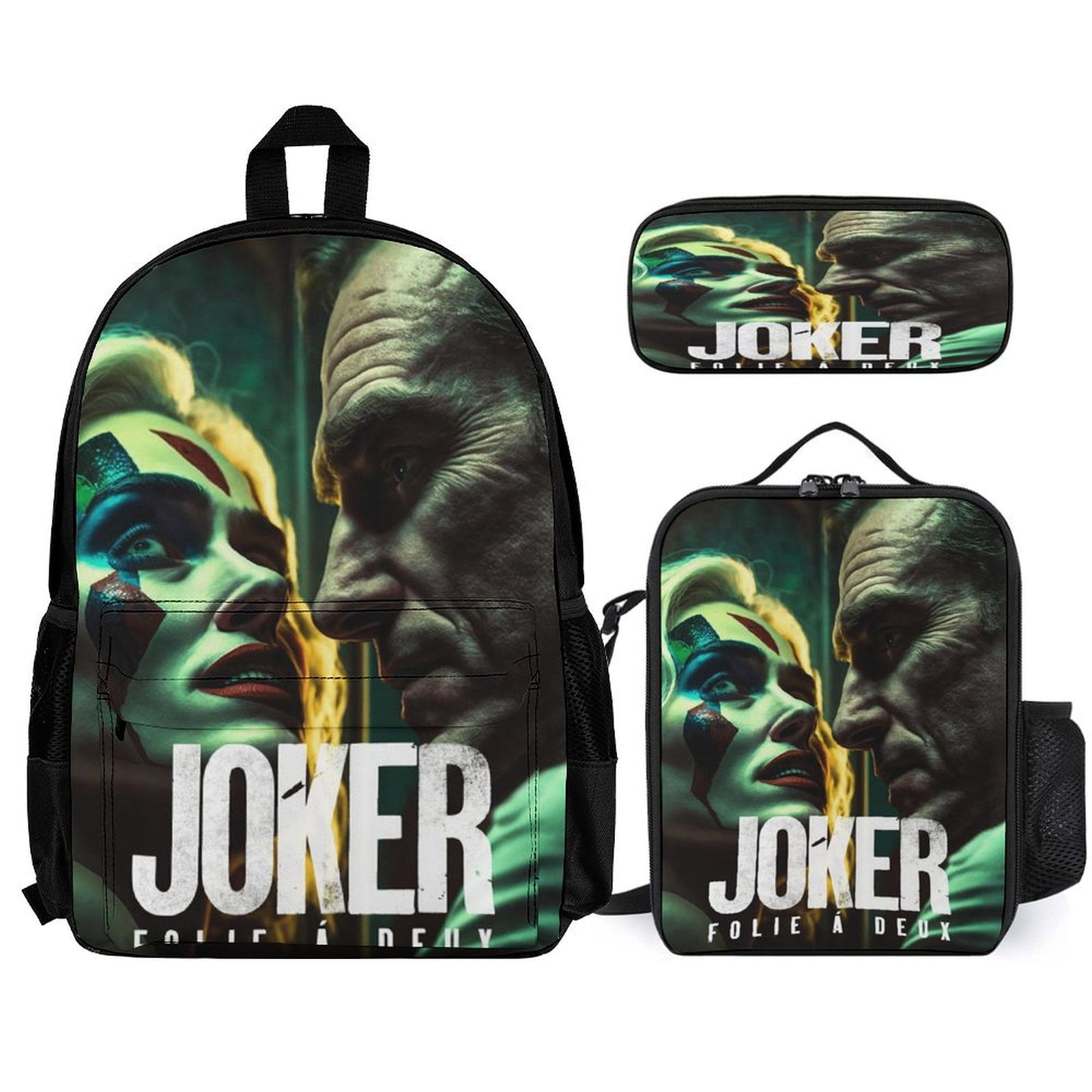 3PCS Joker Backpac Set Backpac with Lunch Box Pencil Case Backpac with ...