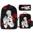 3PCS Jujutsu Anime Kaisen Backpack Set Large Capacity Bookpacks With ...