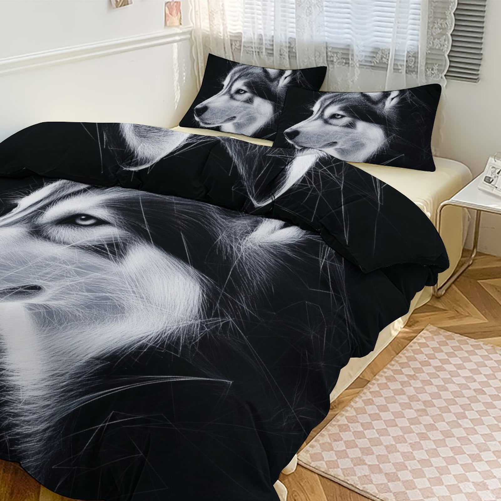 3PCS Jungle Wolf Mech Duvet Cover Set Twin, 1 Duvet Cover And 2 ...