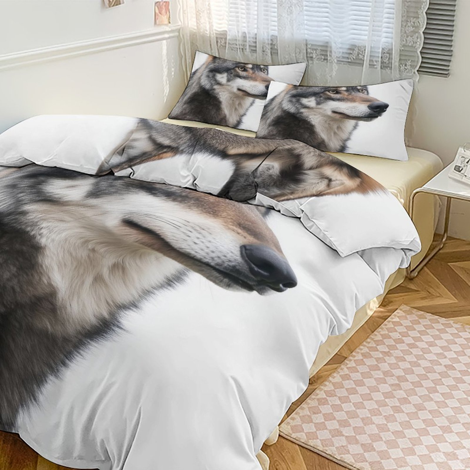 3PCS Jungle Wolf Mech Duvet Cover Set Twin, 1 Duvet Cover And 2 ...